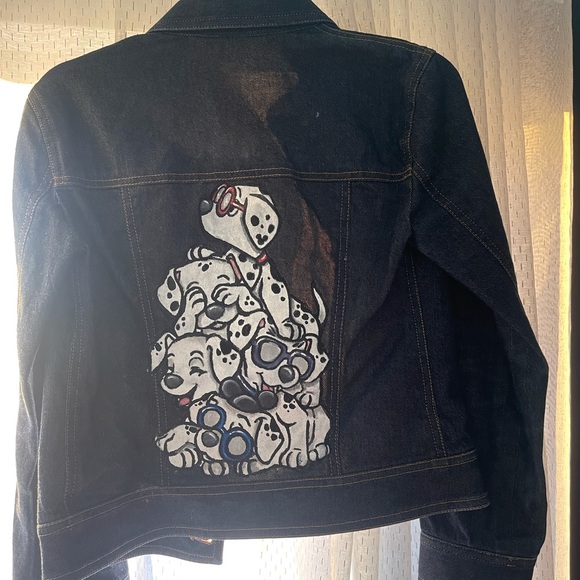 Disney | Jackets & Coats | Custom Hand Painted 1 Dalmatians Disney Jean ...